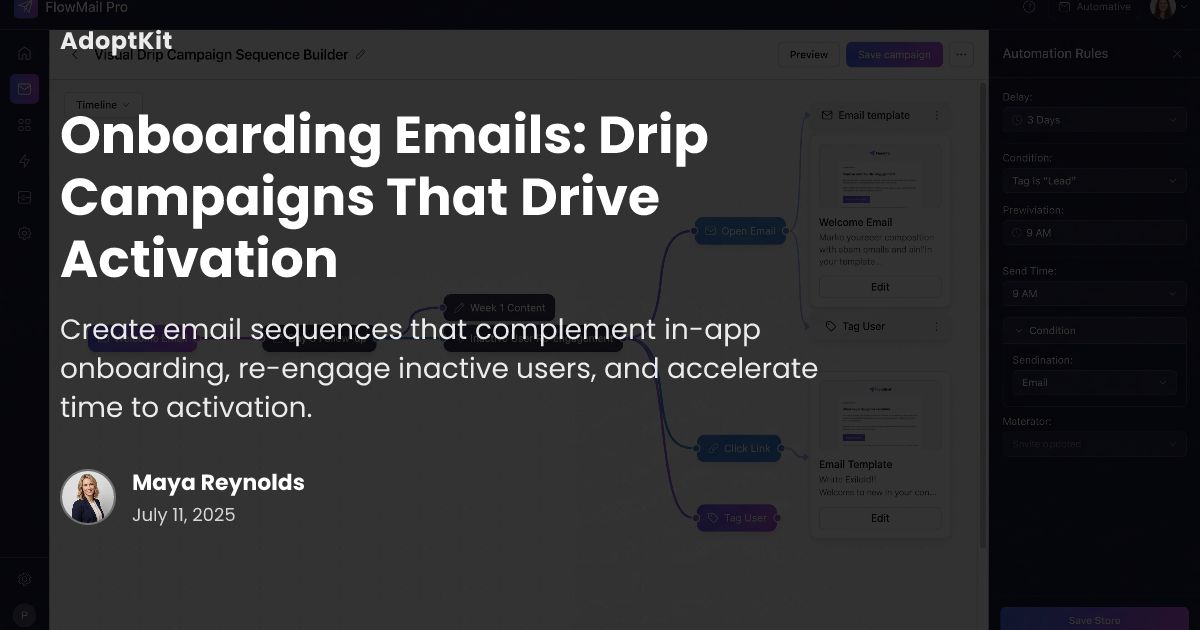 Onboarding Emails: Drip Campaigns That Drive Activation